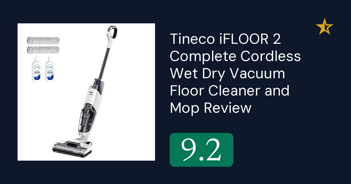 Tineco iFLOOR 2 Complete Cordless Wet Dry Vacuum Floor Cleaner and Mop ...